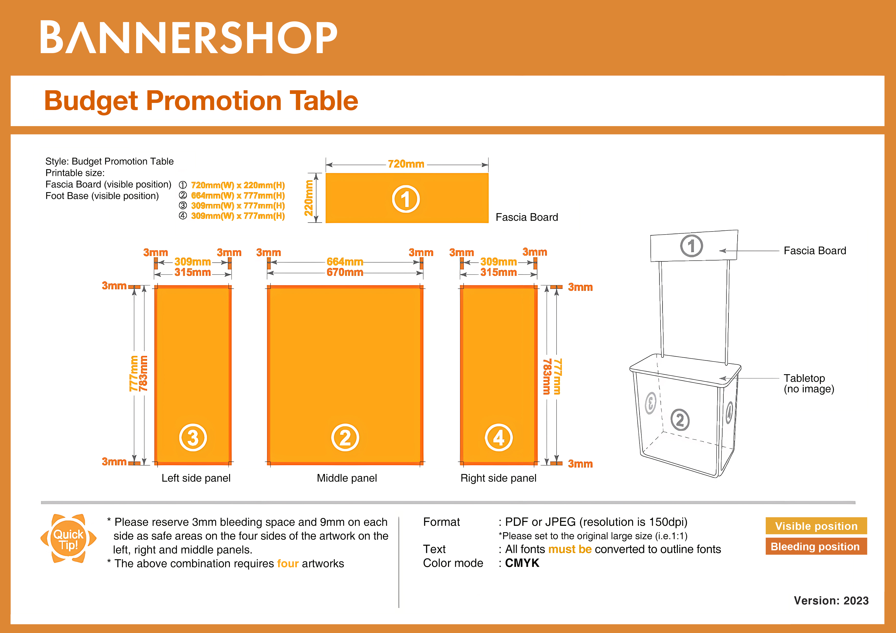 Budget Promotion Table | Street Promotion & Booth Promotion | Bannershop