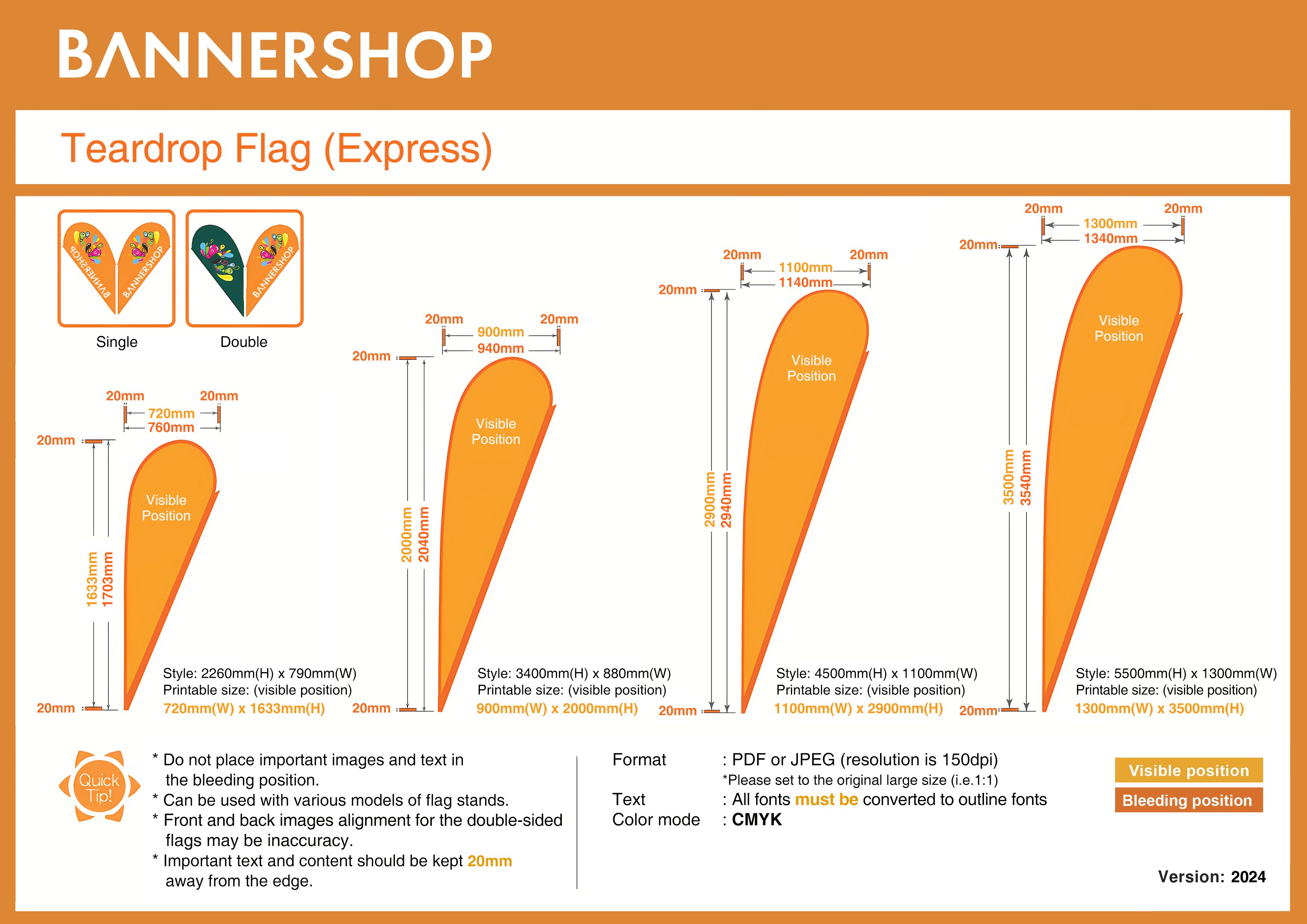 Teardrop Flag (Make in HK) | Teardrop Banner | Water Drop Flag - Bannershop